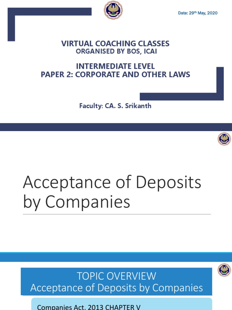 Acceptance of Deposits by Companies | PDF | Deposit Account | Banks