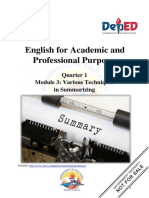 Eapp Quarter 1 Module 3 | PDF | Speed Reading