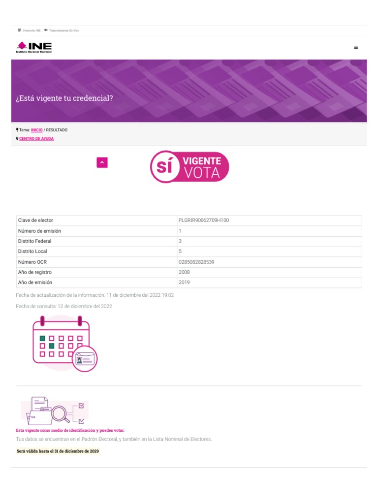 Lista Nominal - INE | PDF