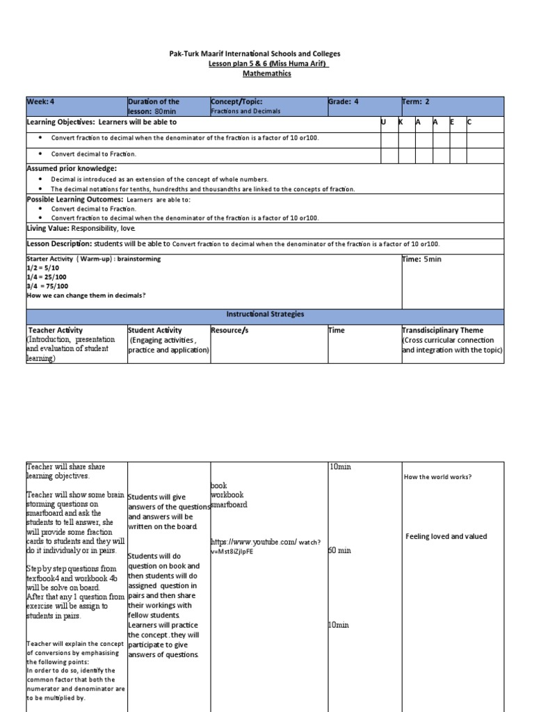 Week 4 Lesson 1 2 Grade 4 | PDF | Behavior Modification | Cognition
