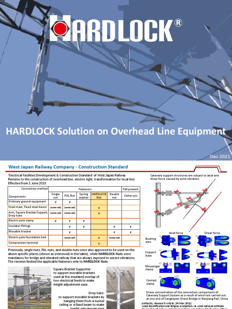 HARDLOCK Solution on Overhead Line Equipment: An Analysis of the ...