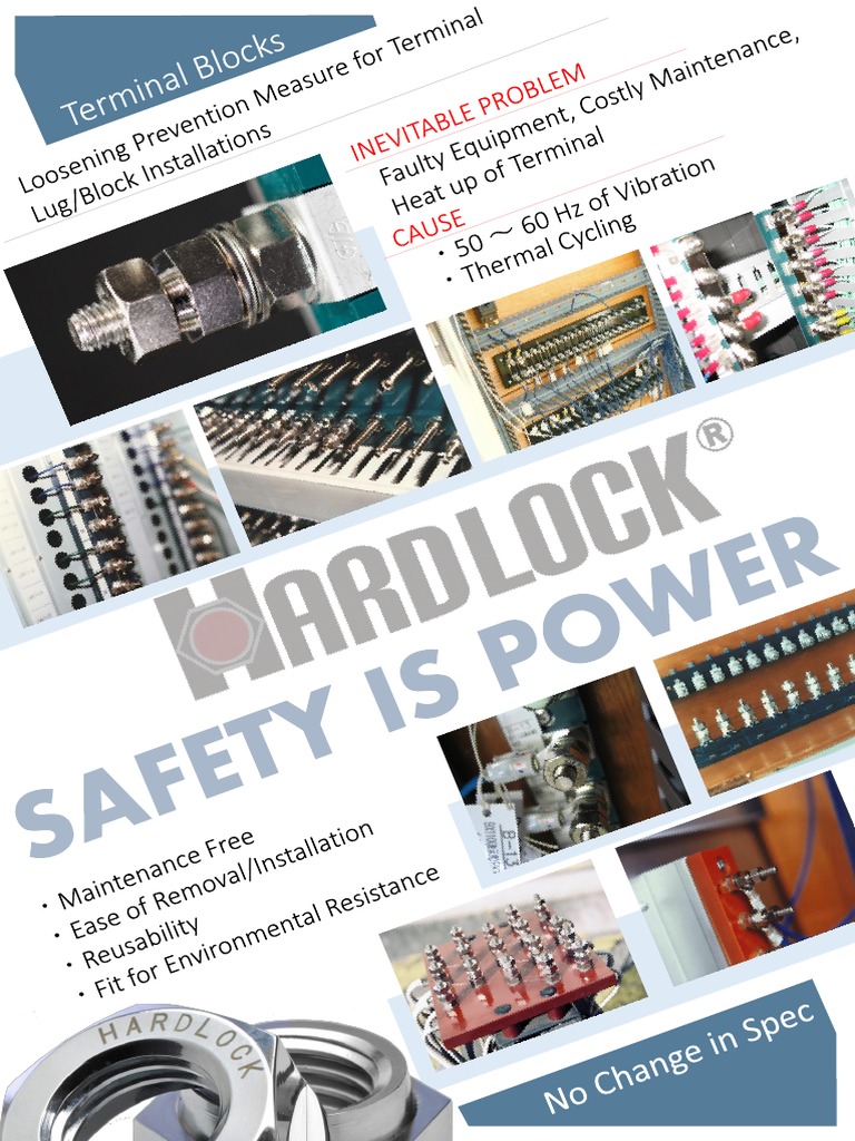 HARDLOCK Terminal Block Pamphlet | PDF | Nut (Hardware) | Electrical ...