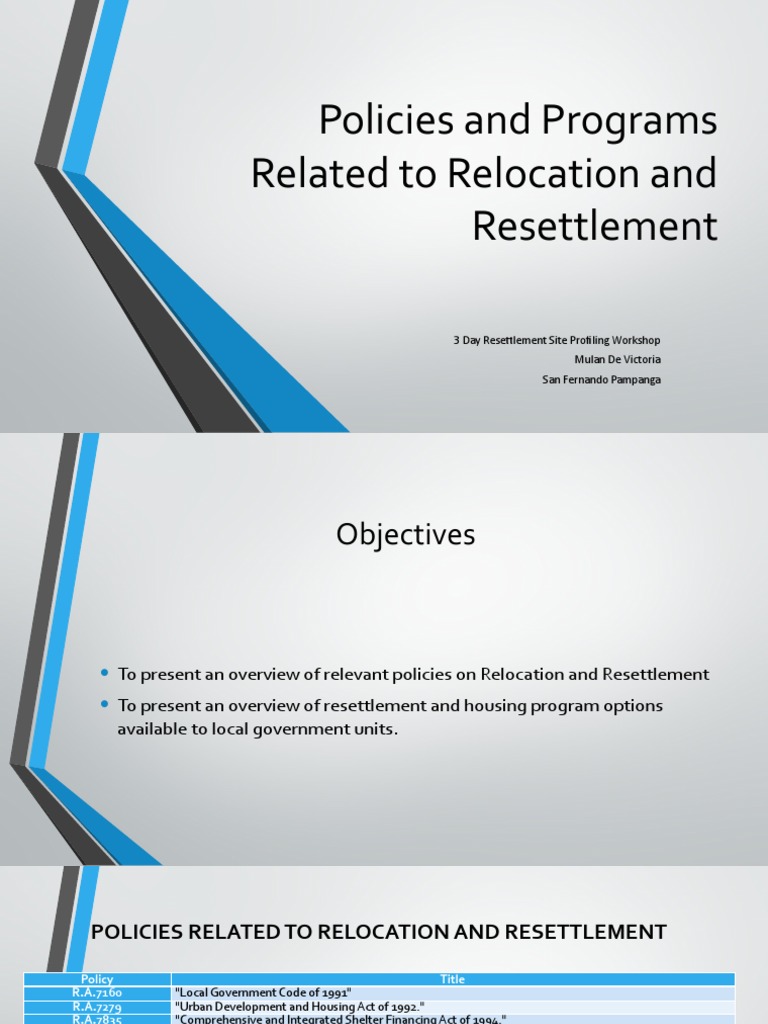 Relocation Policies for LGUs | PDF | Environmental Impact Assessment ...