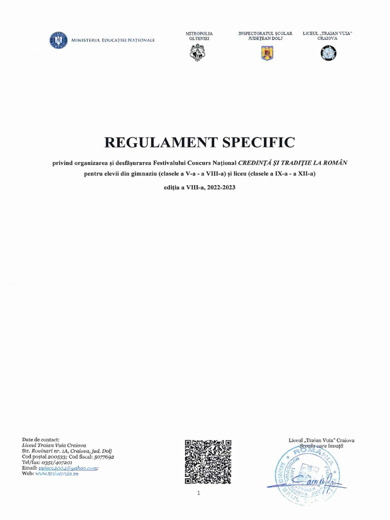 Regulament Concurs | PDF