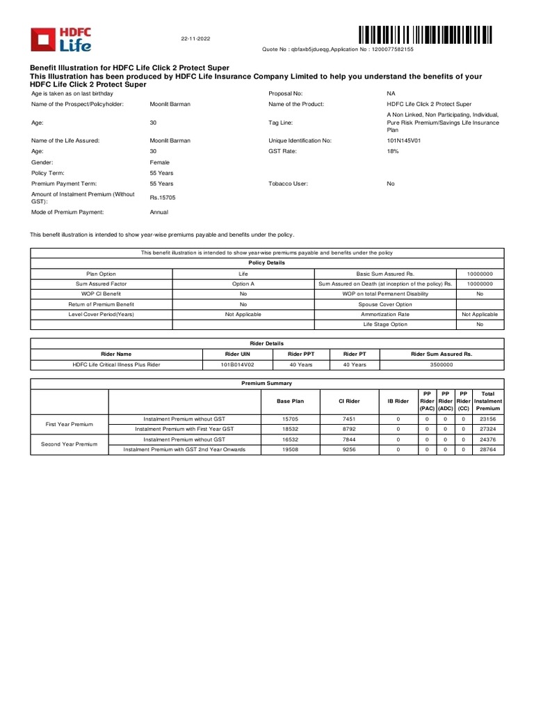 HDFC Life Click 2 Protect Super Overview | PDF | Insurance | Life Insurance