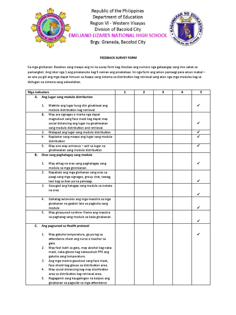 REVISED-FEEDBACK-SURVEY-FORM-FOR-MODULE-DISTRIBUTION-AND-RETRIEVAL | PDF