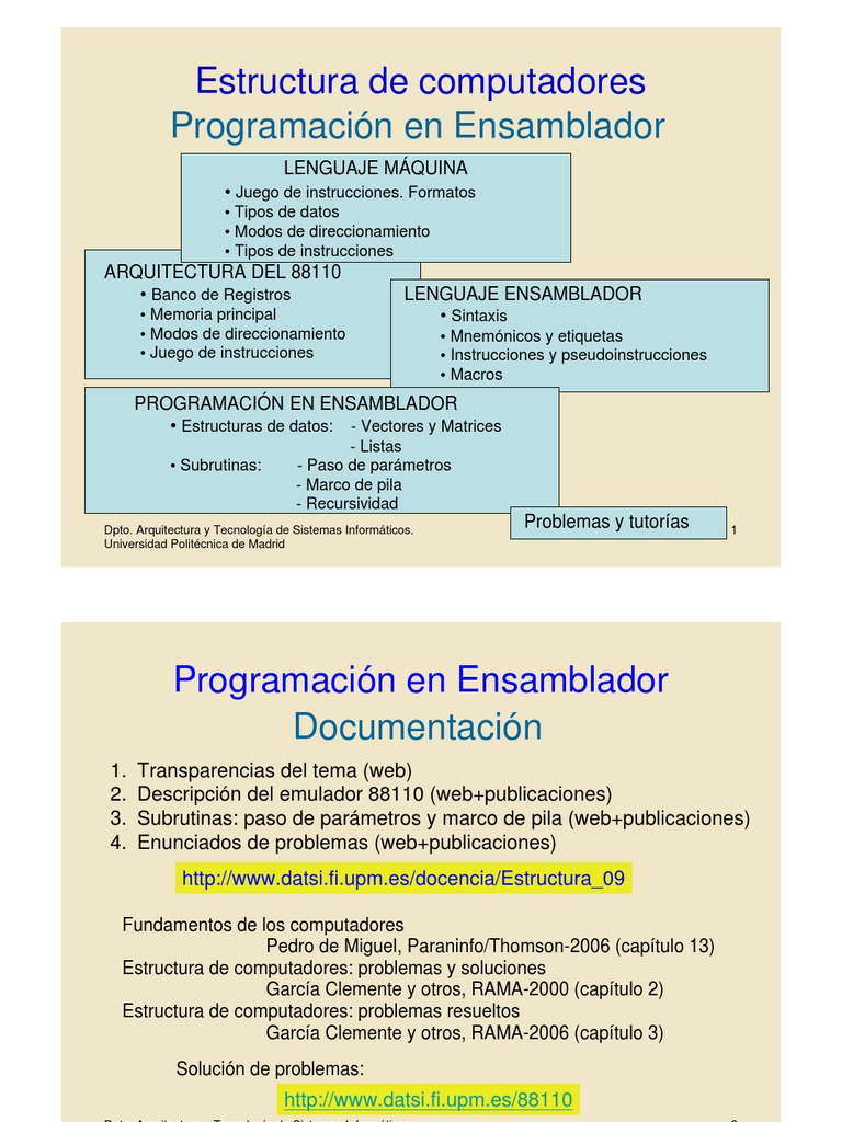 Ensamblador | PDF | Lenguaje ensamblador | Conjunto de instrucciones
