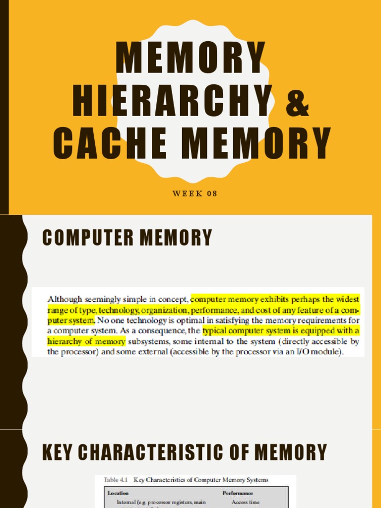 Memory Hierarchy & Cache Memory | PDF | Computer Data Storage | Cache ... Memory Hierarchy & Cache Memory | PDF | Computer Data Storage | Cache ...