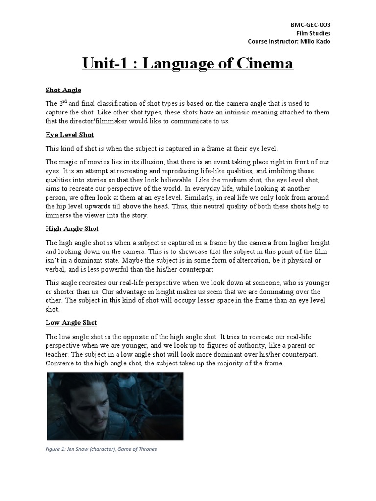 Understanding Camera Angles in Film | PDF | Narrative