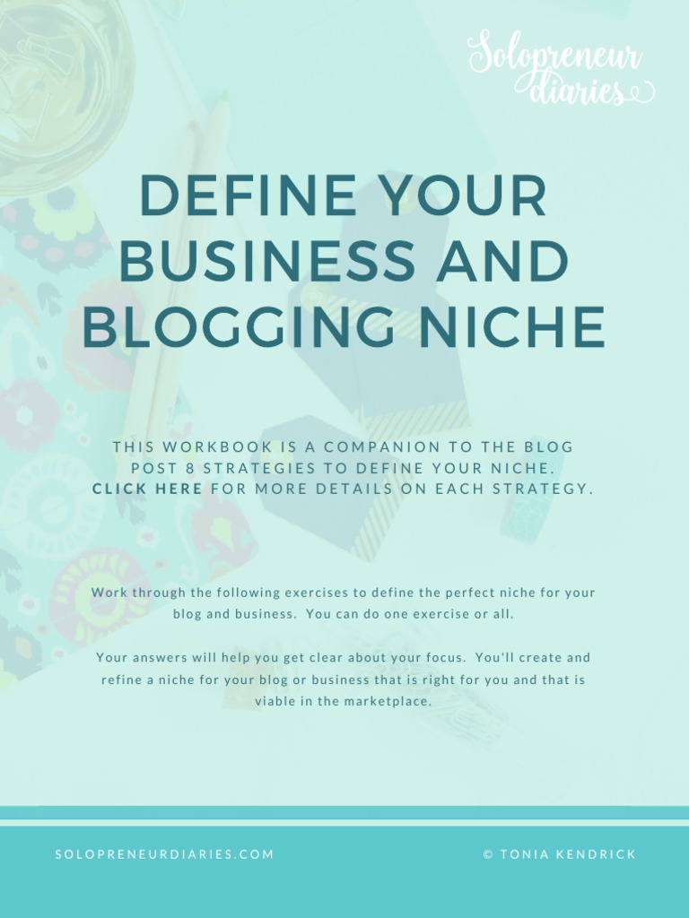 Define Your Niche Workbook | PDF | Cognition | Communication