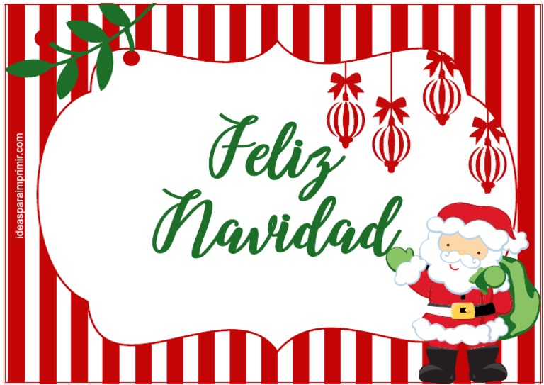 Feliz Navidad Poster Cartel Kit Imprimible Navidad Gratis | PDF