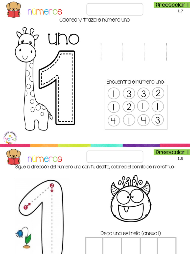 Actividades de Números 1-10 para Preescolar | PDF