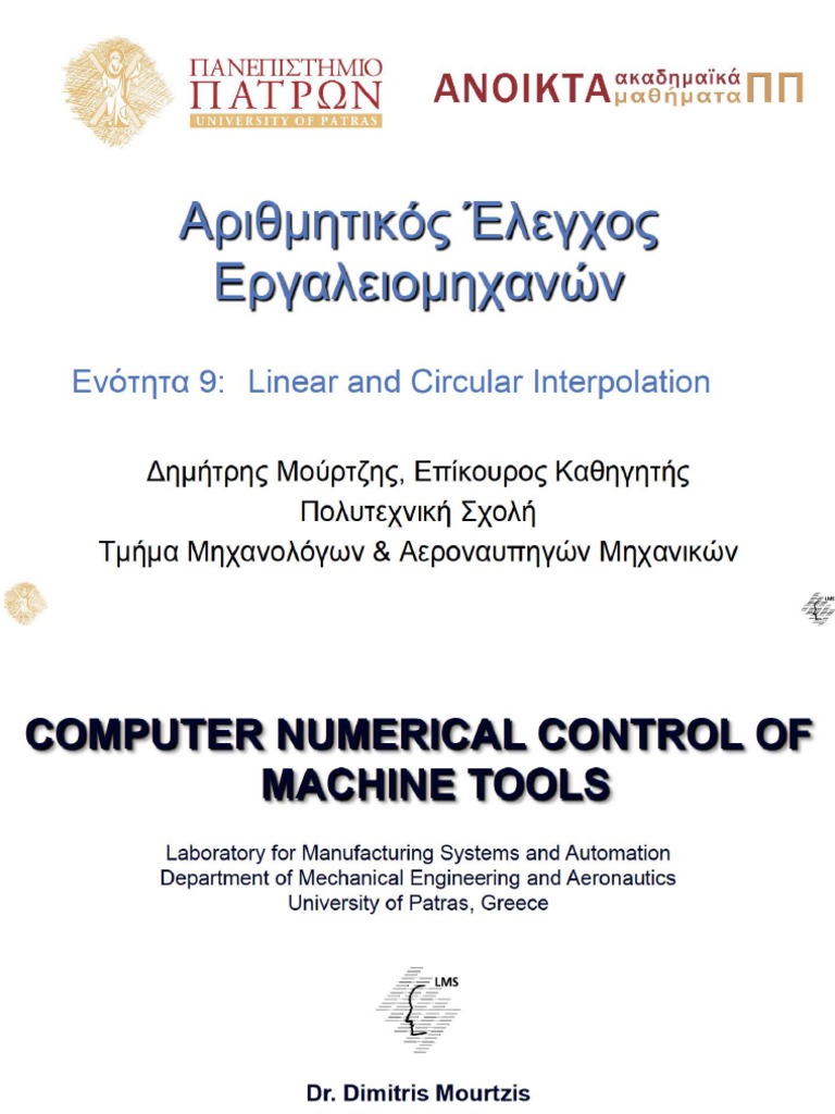 Open Cnc Chapter 09 Linear And Circular Interpolation Pdf Numerical Control Cartesian