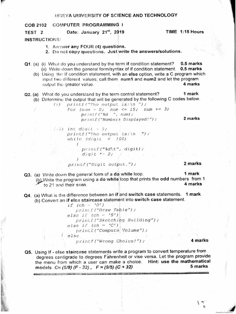 Computer Past Paper | PDF