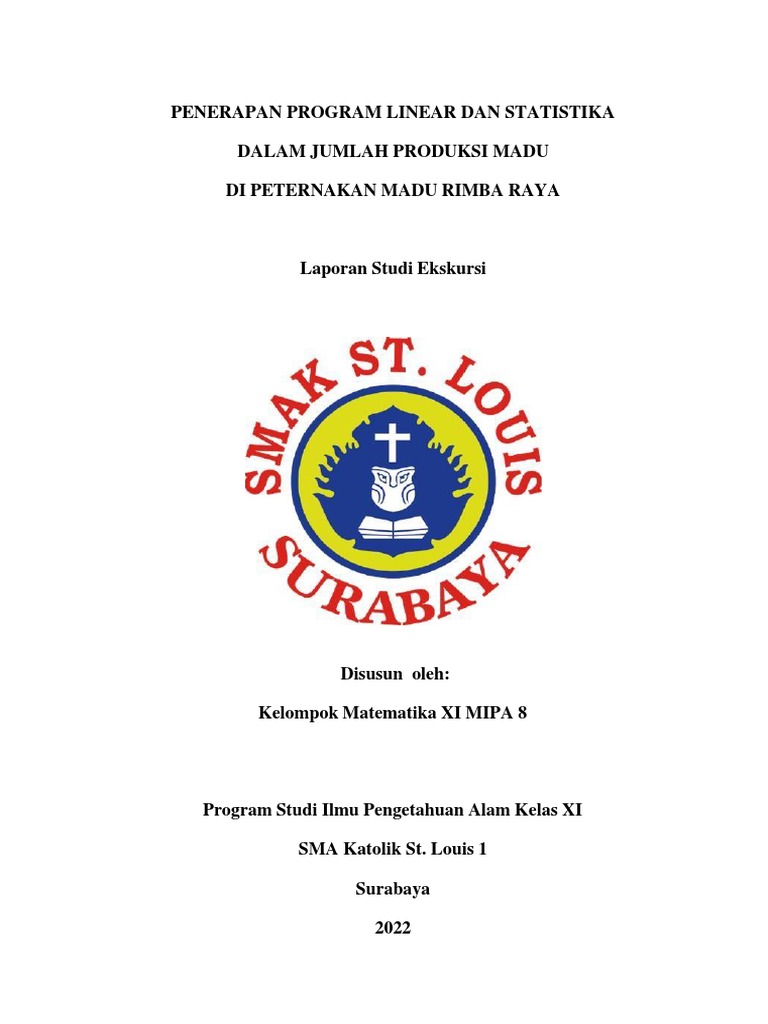Penerapan Program Linear Dan Statistika Pdf Mathematical Optimization Mathematical Analysis