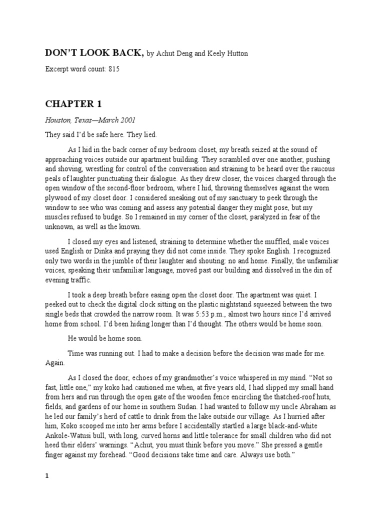 Don't Look Back - NPR Excerpt | PDF | Art | Mystery, Thriller & Crime ...