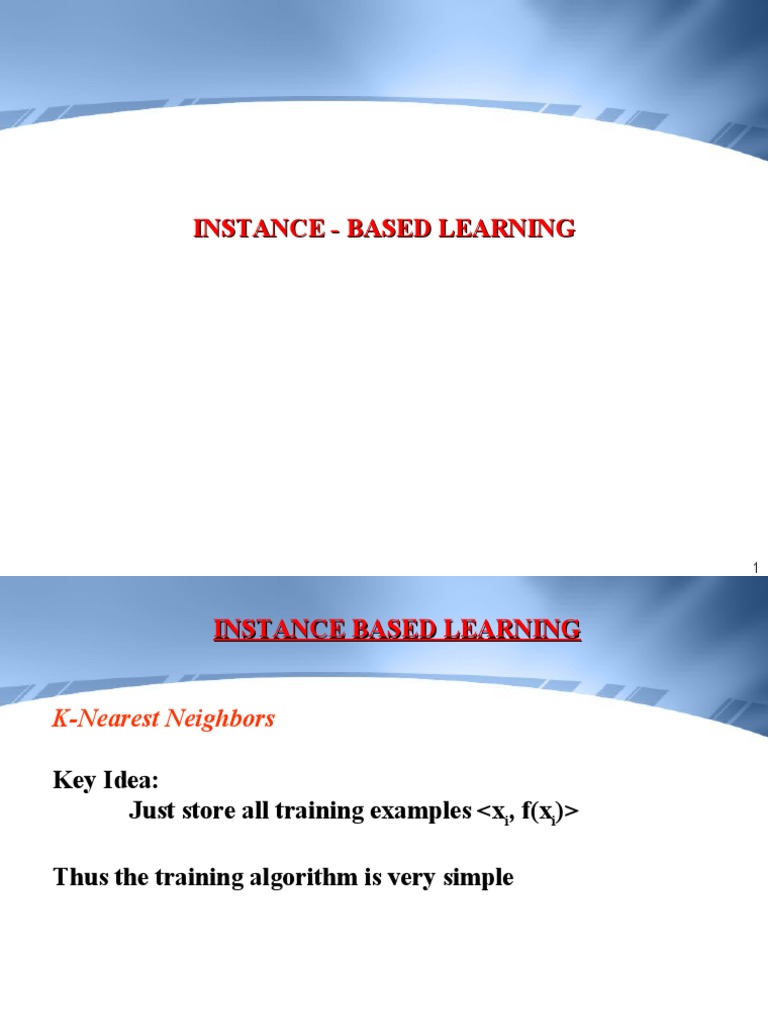 Lecture 05 - Nearest Neighbour | PDF | Statistical Classification ...