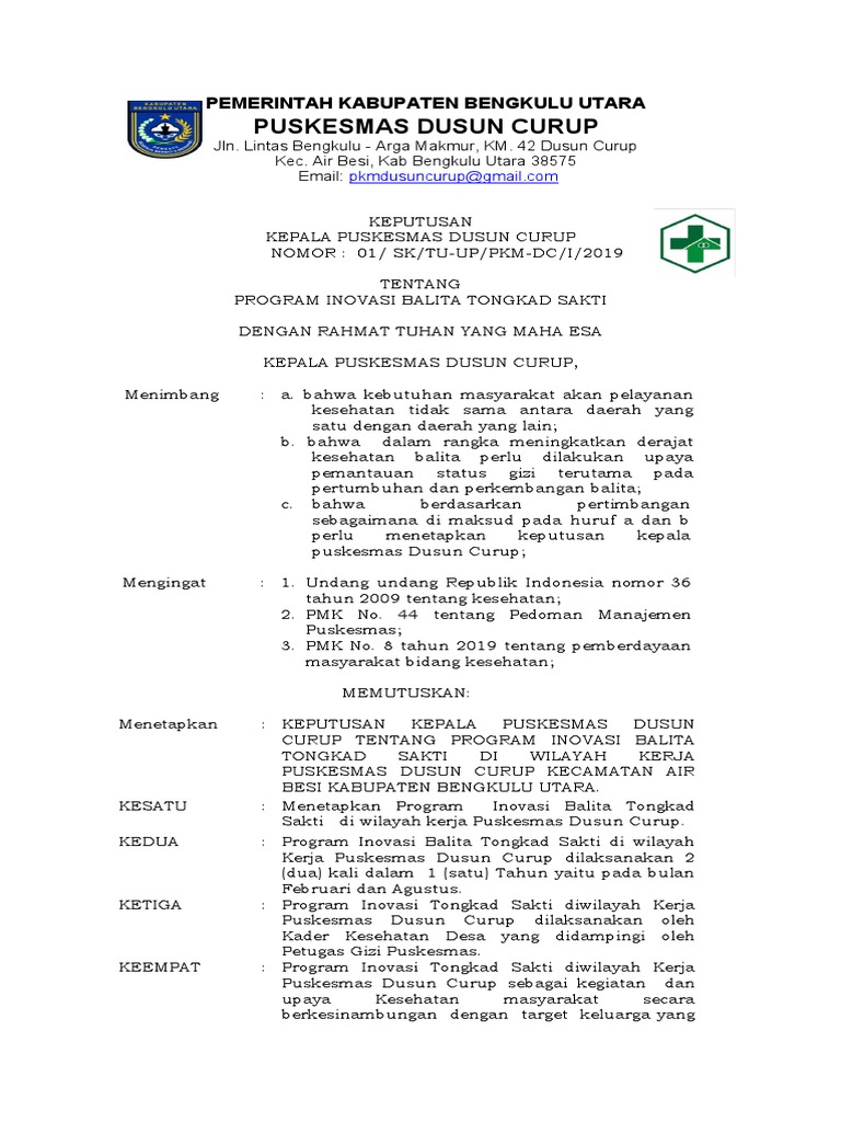 Contoh Sk Program Pdf