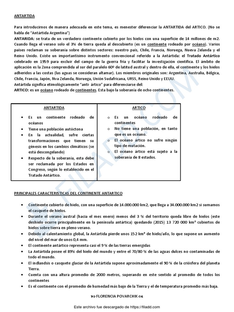 ANTARTIDA | PDF | Antártida | Tierra