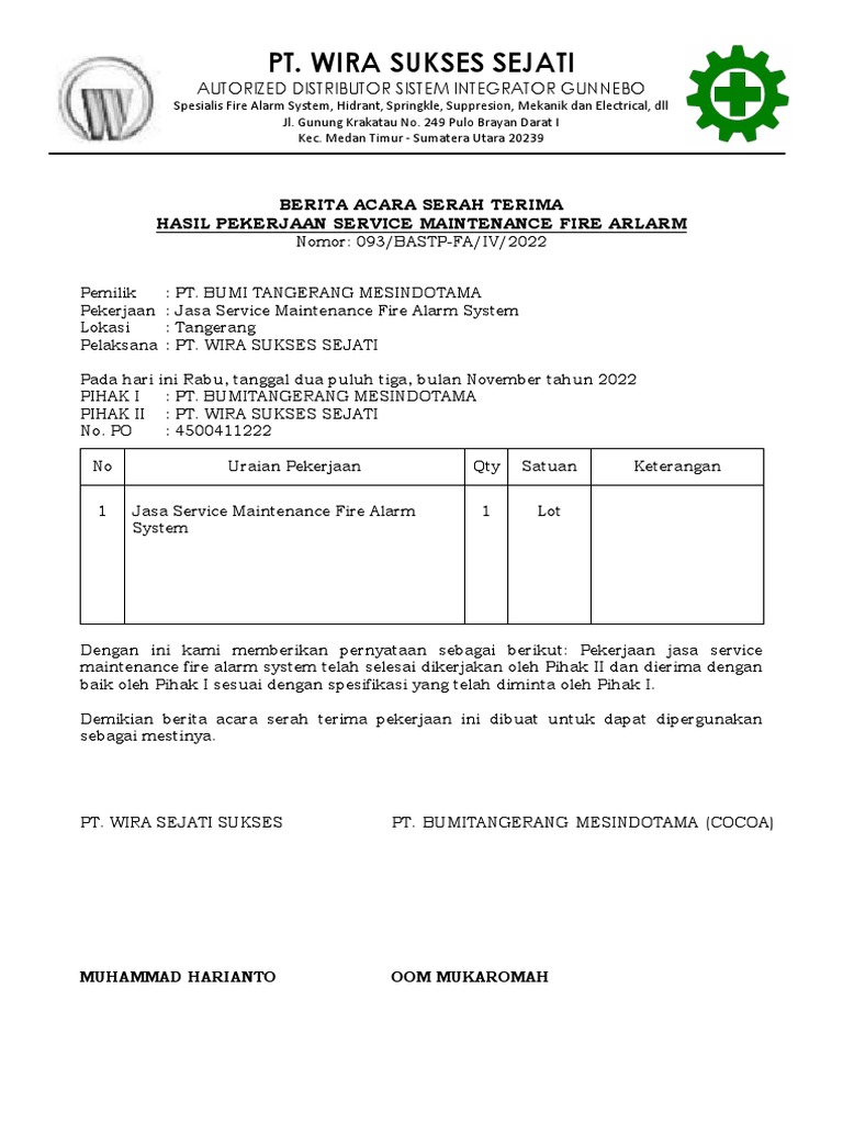 Berita Acara Pdf