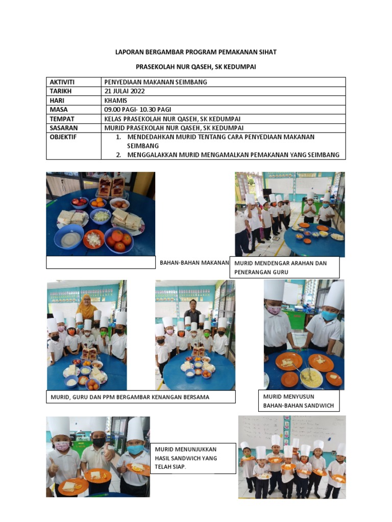 Laporan Bergambar Program Pemakanan Sihat | PDF