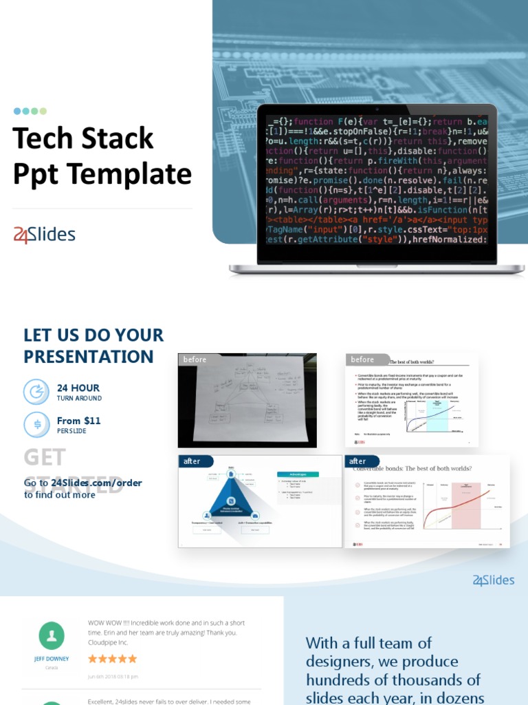 Tech Stack Ppt-Corporate | PDF | Software Development | System Software