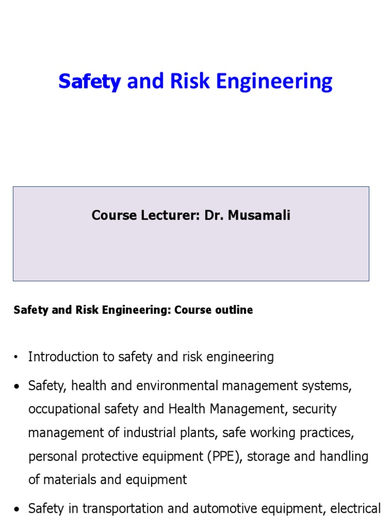 Introduction To Safety, Risk, and Hazard Identification | PDF | Risk ...