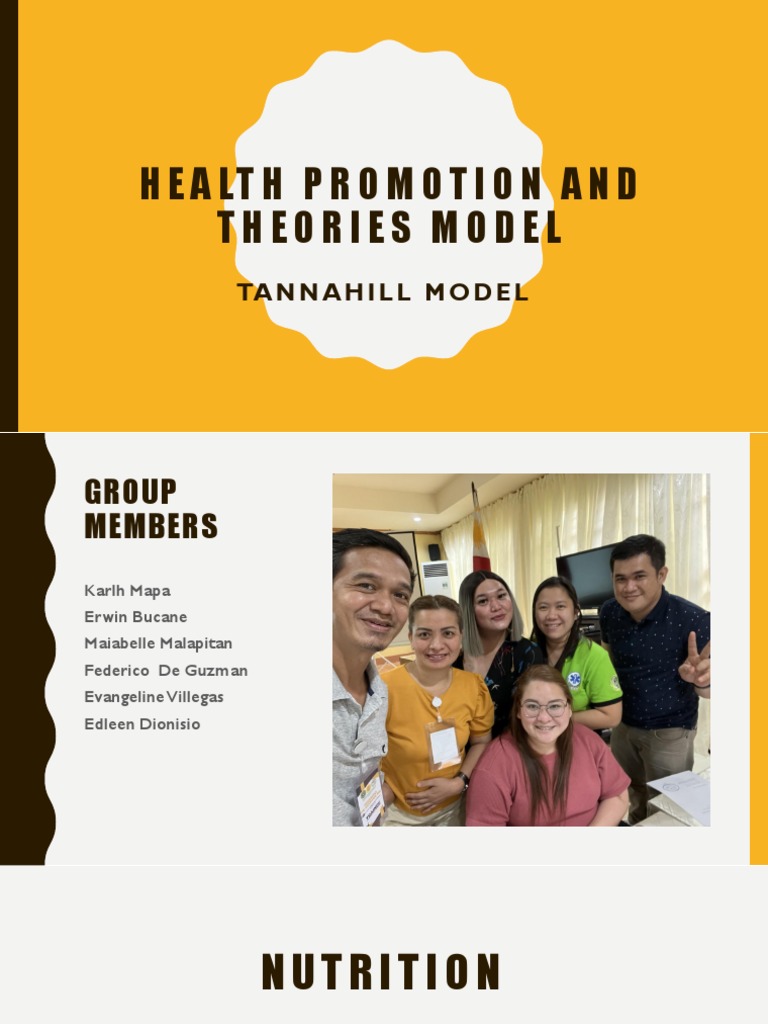 Group 3 Health Promotion and Theories Model | PDF | Wellness