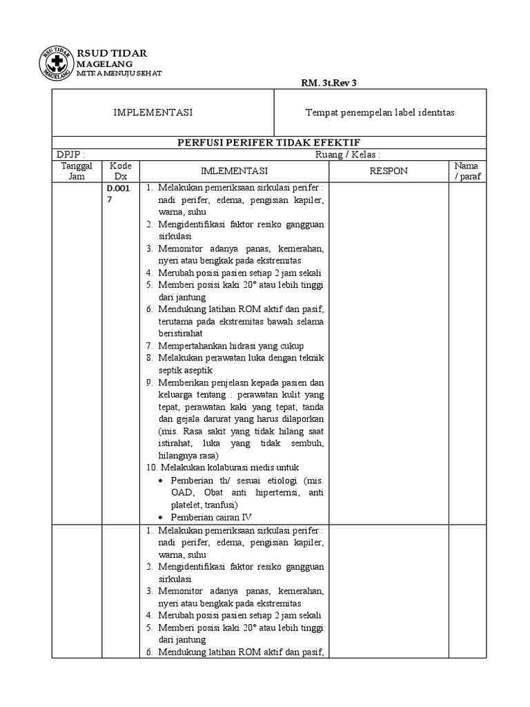 Implem Perfusi Perifer | PDF