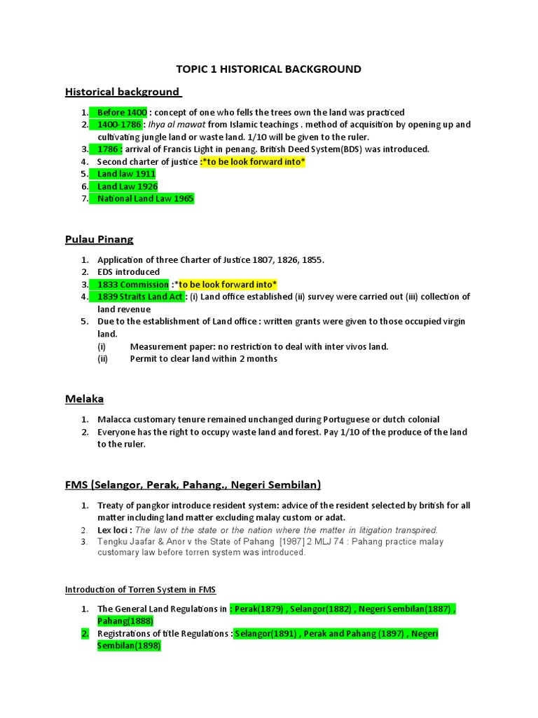 Note Land Law | PDF | Leasehold Estate | Landlord