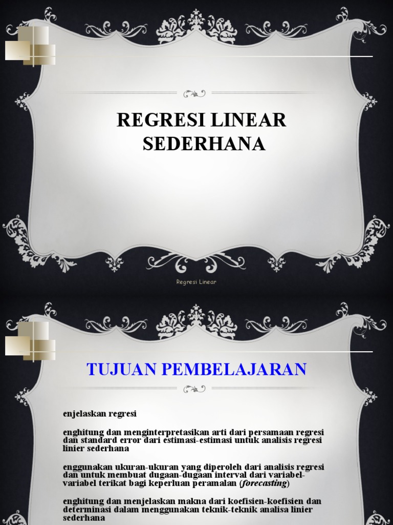 Arti dan Interpretasi Regresi Linear | PDF
