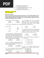 Diagnostic Test Grade 9 Mathematics FOR PRINT | PDF | Triangle ...