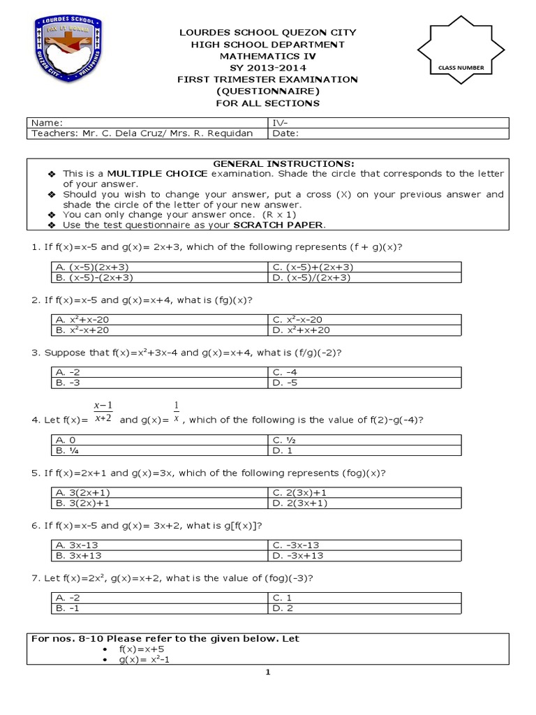1 Sttermexam | PDF | Quadratic Equation | Elementary Geometry