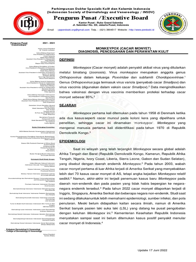 Struktur Pengurus Perdoski 2021-2024 | PDF