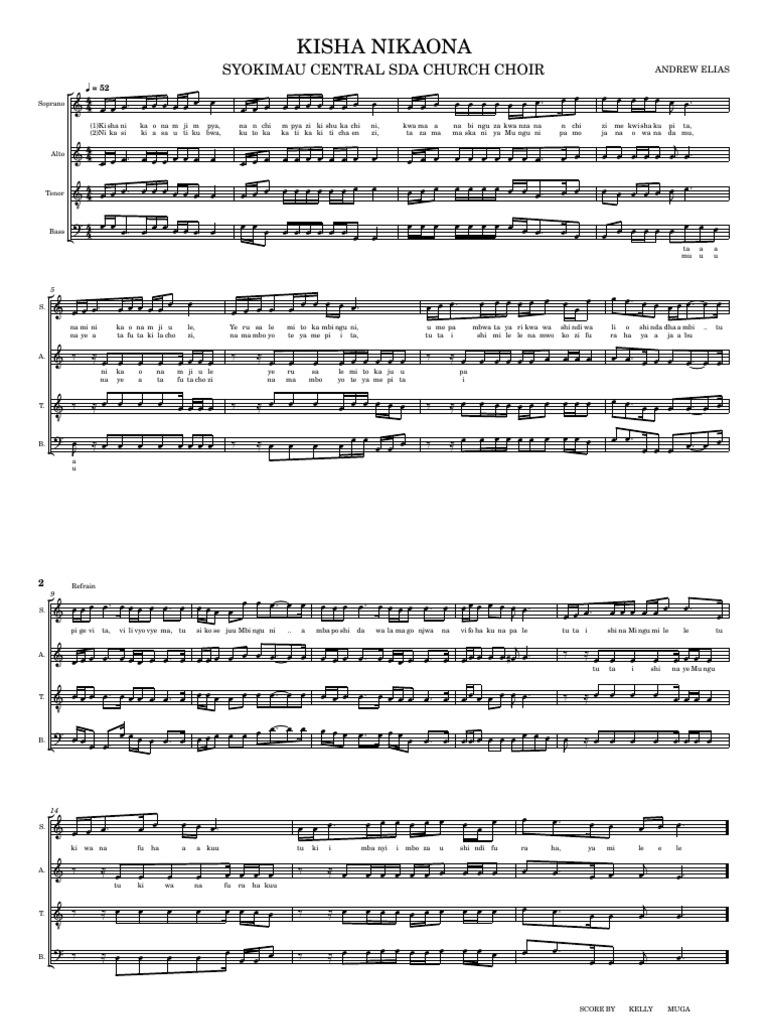 Kisha Nikaona | PDF | Singing | Choral Music