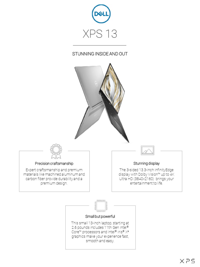 Xps 13 9305 Spec Sheet Commercial | PDF | Electronics | Computer ...