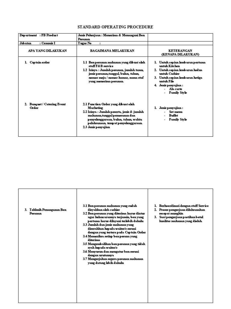Menerima Dan Menangani Bon Pesanan | PDF