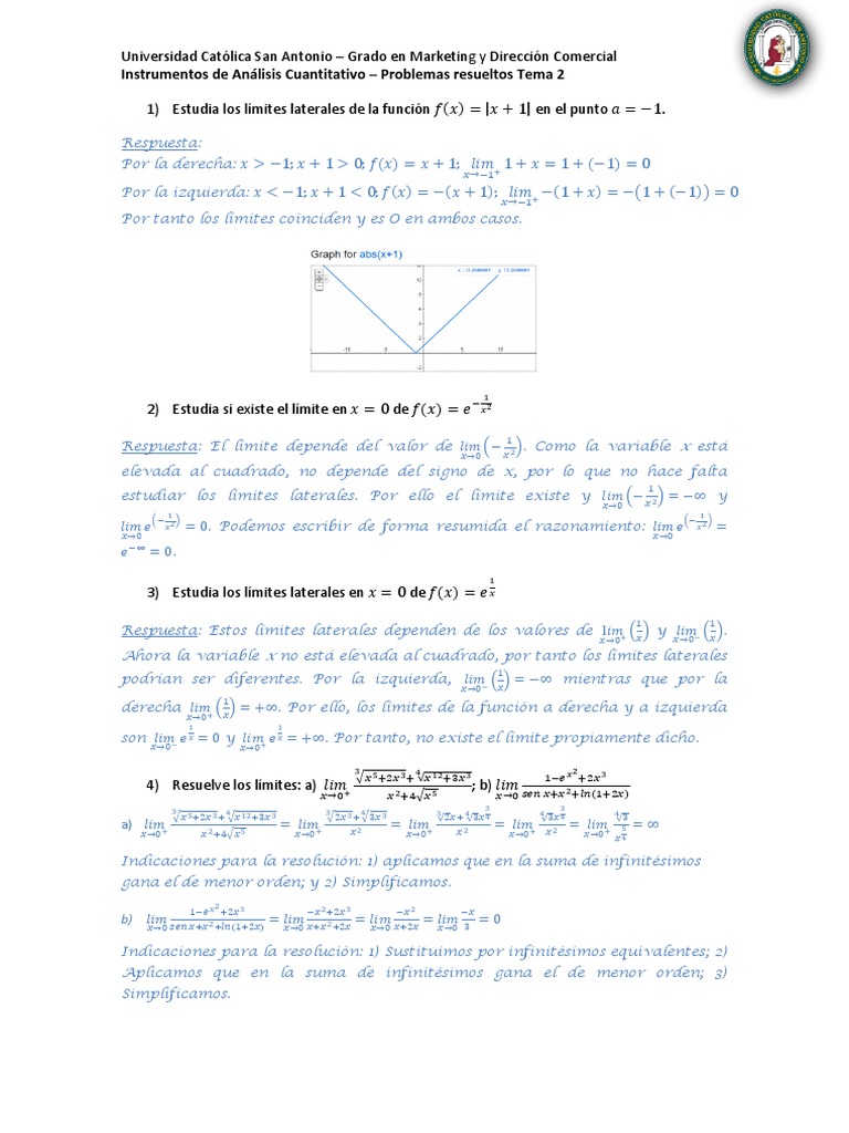 Tema 2 - Ejemplos Problemas Resueltos | PDF | Logaritmo | Derivado