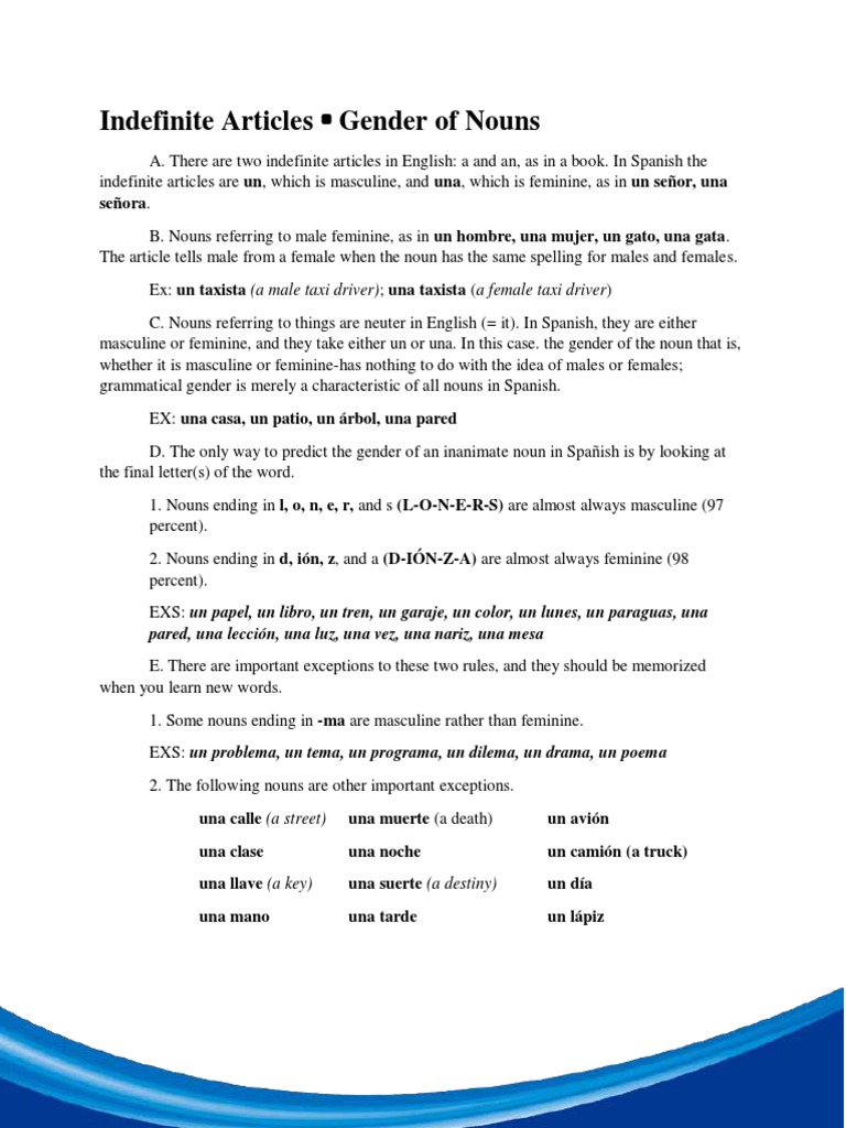 Spanish | PDF | Grammatical Gender | Vocabulary