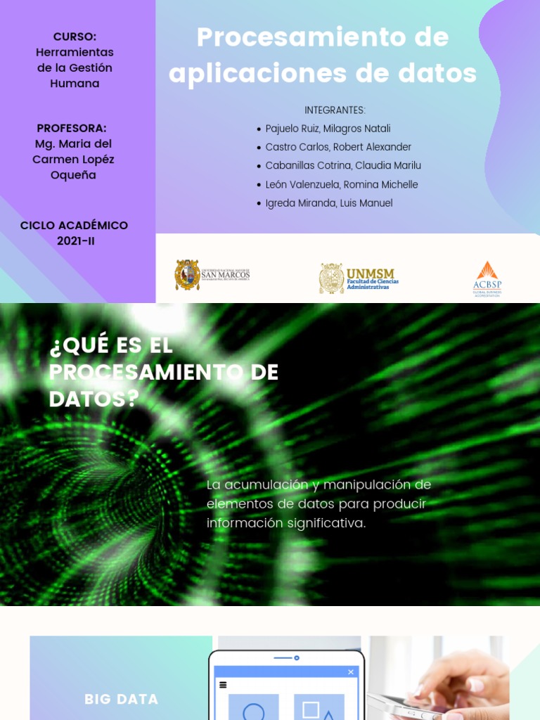 Equipo 2-Procesamiento de Datos | PDF | Procesamiento de datos ...