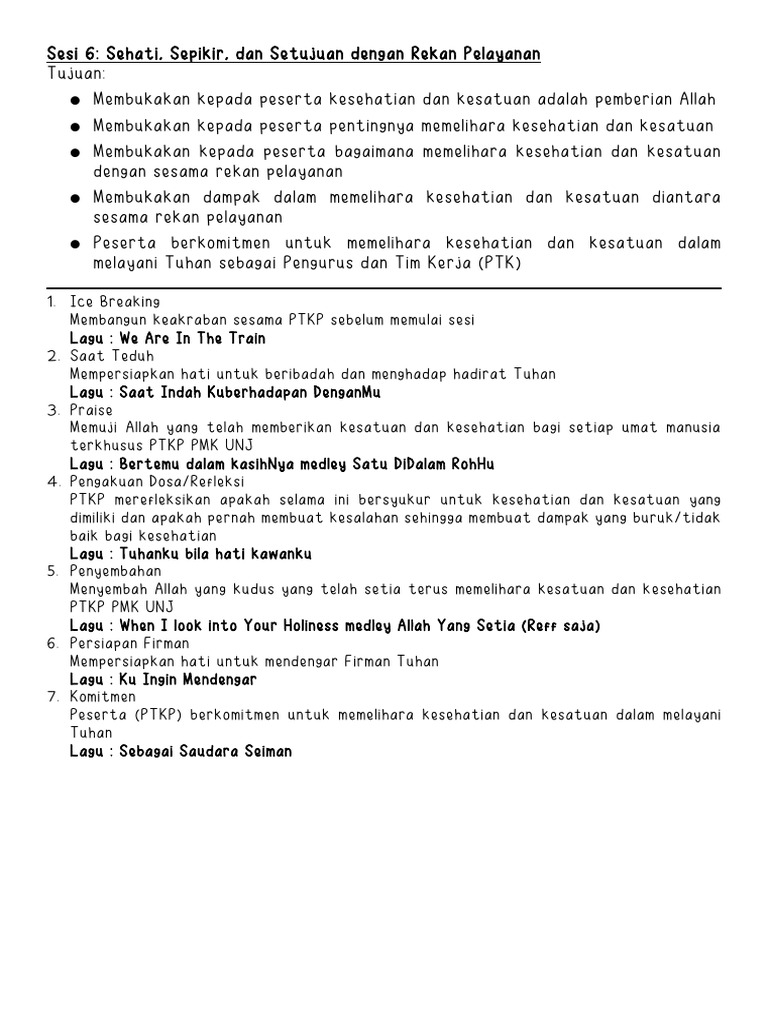 Sesi 6 Dengan Kapela | PDF