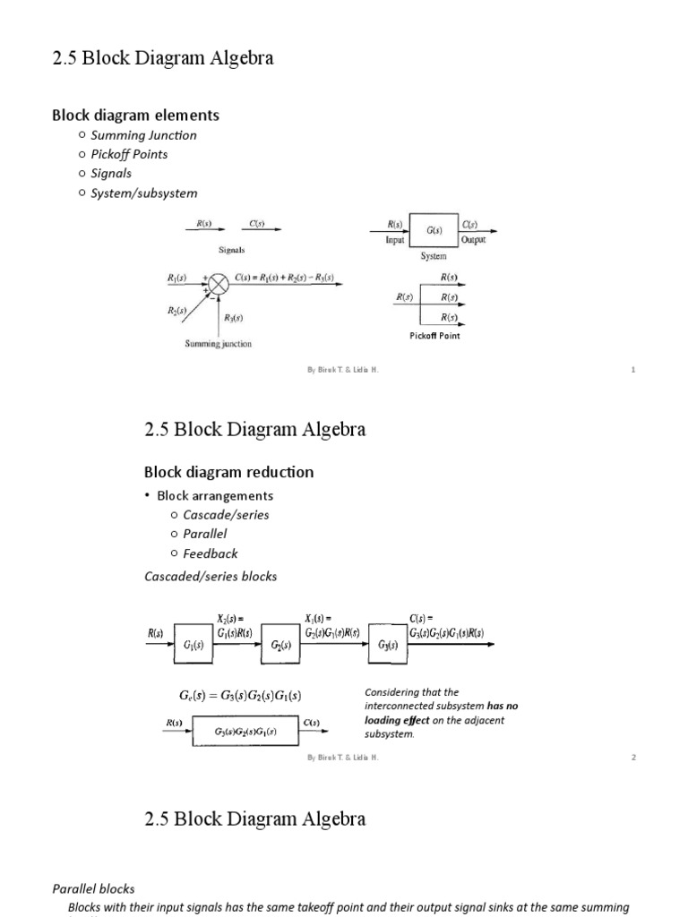 2.5 Block Diagram Algebra | PDF | Mathematical Relations | Combinatorics