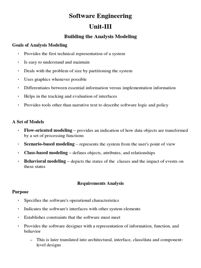 Software Engineering Notes (Unit-III) | PDF | Class (Computer ...