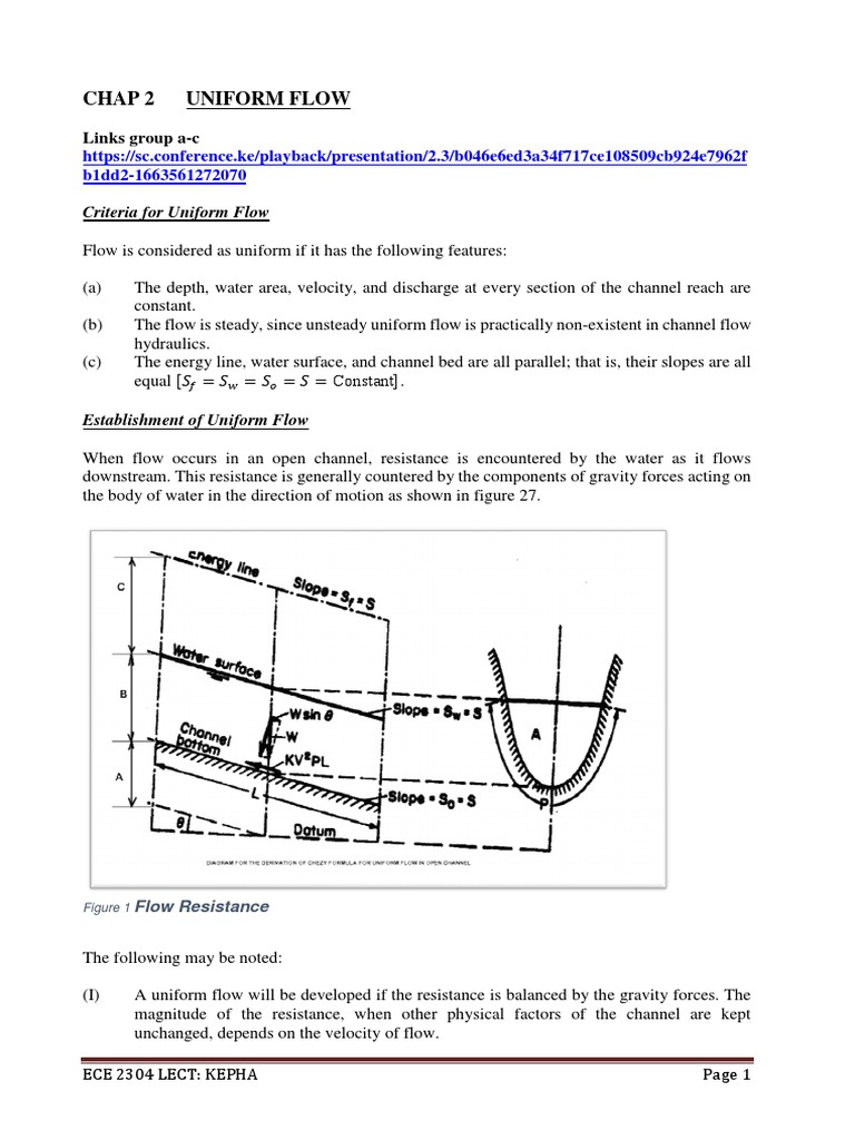 Chap 2 Civil Uniform Flow LVR Onlinerr | PDF | Fluid Dynamics | Soft Matter