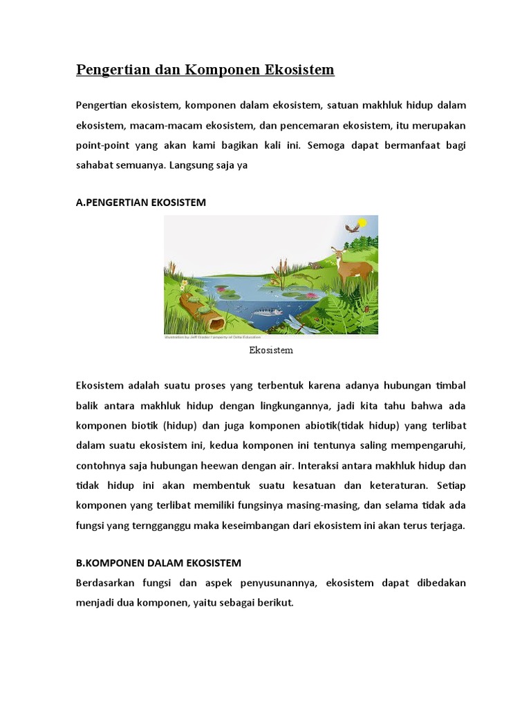 TUGAS IPA Ekosistem | PDF | Sains & Matematika