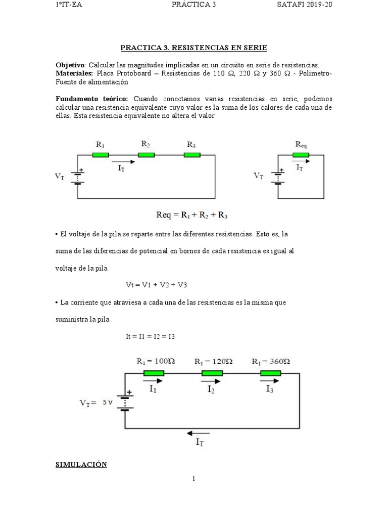 Practica - 3 EA Alejandro García | PDF | Resistencia Eléctrica y Conductancia | Cantidad