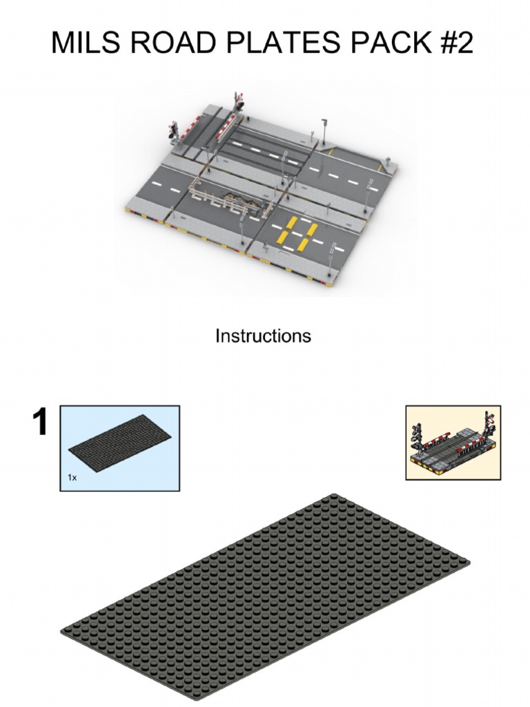 Mils Plates Road Plates Pack 2 Instructions | PDF