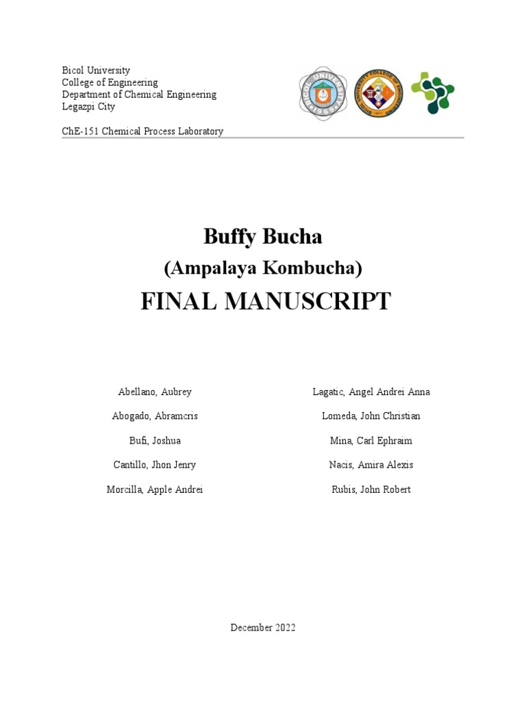 ChE151 Buffy Bucha Proposal | PDF | Sales | Brand