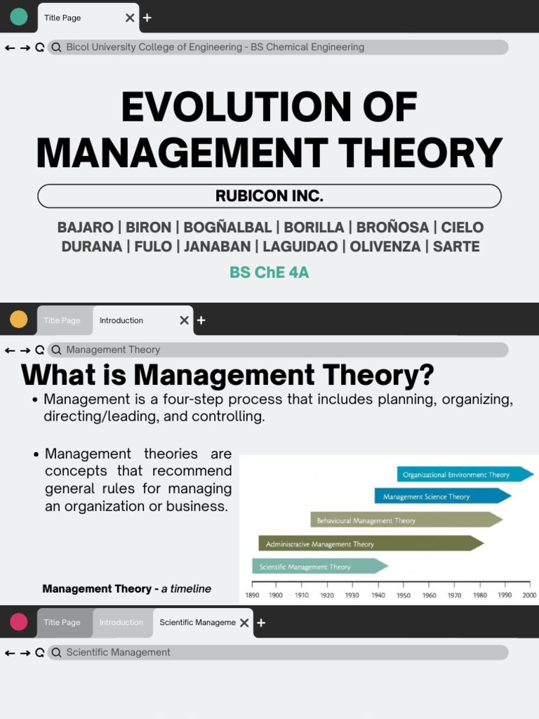 Evolution of Management Theory | PDF | System | Systems Theory