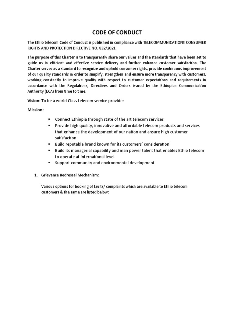 Code of Conduct | PDF